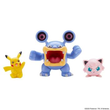 Pokémon Battle Set - Loudred + Pikachu + Jigglypuff - Sunny - Bonecos ...