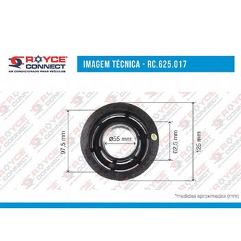 Polia Compressor Sanden 709 7H15 Canal 2A 125Mm - ROYCE - Polia Automotiva - Magazine Luiza