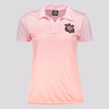 Polo Corinthians Majestic Feminina Rosa - Spr - Camisa de Time ...
