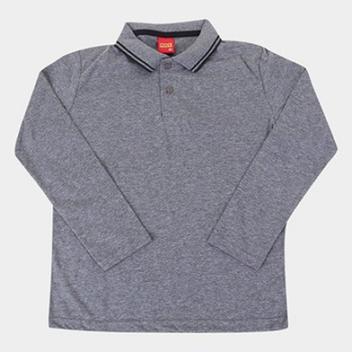 Polo infantil masculina manga longa Kyly - Camisa Polo Infantil ...