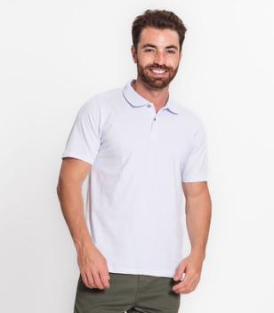 Polo Masculina Básica Piquê Diametro Branco - Diametro Basicos ...