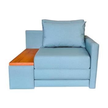 Poltrona Cama Solteiro com Tampo Lateral Esquerdo Tecido Acquablock Acquamarine 108cm 1 lugar ...