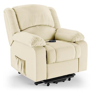 Poltrona do Papai Reclinável Melim Elevação Lift Elétrico PU Bege FH1 ...