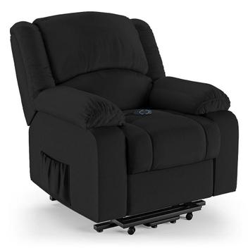 Poltrona Do Papai Reclinável Melim Elevação Lift Elétrico Pu Preto Fh1 ...