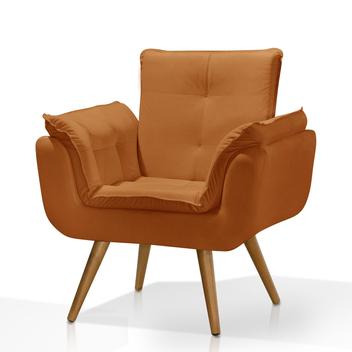 Poltrona Origin Decorativa Estofada Minimalista Acolchoada Descanso ...