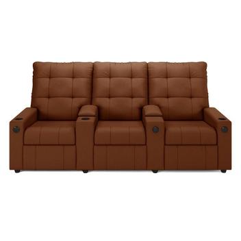 Poltrona Reclinável Para Cinema Parma 3 Lugares Baú Usb Veludo Fh1 - D ...