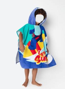 Poncho de Praia Menino Tubarão Aloha 6a8 Anos Puket - Casacos e ...