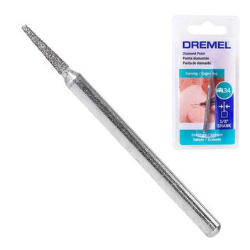 Ponta Diamantada Cônica 2Mm Para Micro Retíficas 7134 Dremel - Ponta ...