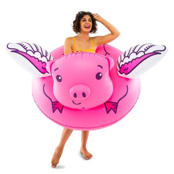 Pool Float BigMouth Inc. Flying Pig inflável com 1,5 m de largura ...