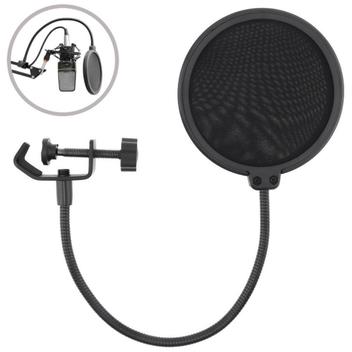 Pop Filter Para Microfone Anti Puff Filtro de Voz 15cm Universal Haste ...