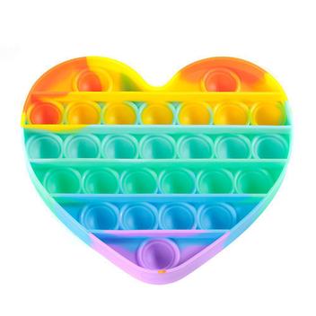 Pop It Coração Fidget Toy Colorido de Silicone Satisfatório - Pop It ...