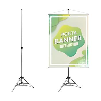 Porta banner portátil 1,80m Tripé Pedestal articulado envio rápido ...