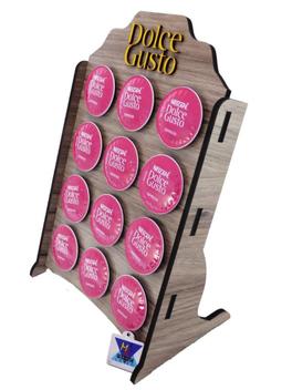 Porta Capsula café Dolce Gusto Madeirado 12 caps - Make Laser - Cápsula ...