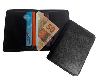 Porta Cartão masculino de couro notas documento pequeno - Organização ...