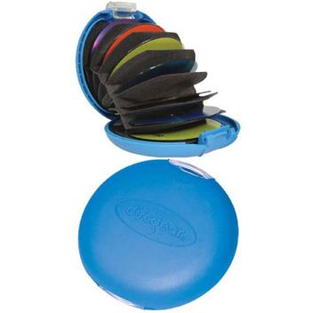 Porta CDs e DVD Discgear Portátil Azul - Capacidade 20 unidades ...
