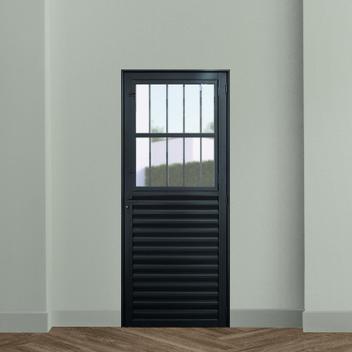 Porta de Aluminio Postigo Social 210x90cm Linha Plus Lux-esquadrias ...