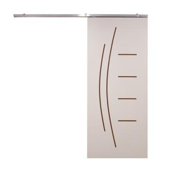 Porta de Correr Branco Prime Frisada Kit Alumínio - Vanin Portas e ...