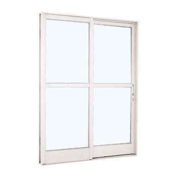 Porta de Correr com Divisão Central em Aço 217 x 160 x 12 cm 2 Folhas ...