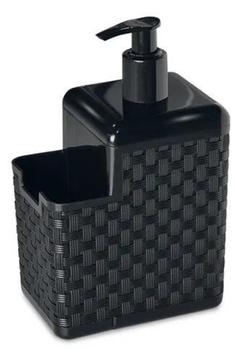 Porta Detergente Suporte Esponja Sabão Cozinha Luxo Preto - Rattan ...