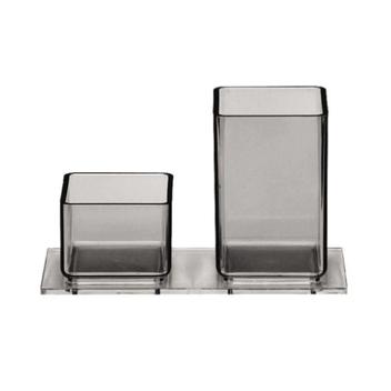 Porta Duplo Lápis/Clips Fumê Ref.939 Acrimet - Porta Caneta - Magazine ...