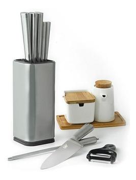 Porta Facas De Bancada 14 Compartimentos Gourmet De Aço Inox - Vision ...