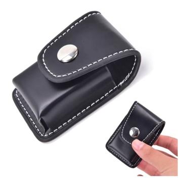 Porta Isqueiro a fluido Preto Com Passador De Cinto - LEATHER ...