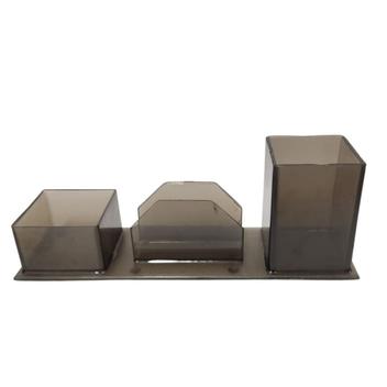 Porta Lápis Cartão e Clips Trio Fume - NovaCril - Porta Caneta ...
