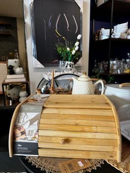 Porta pao sense com abertura frontal grande bambu - Ou - Porta Pão ...