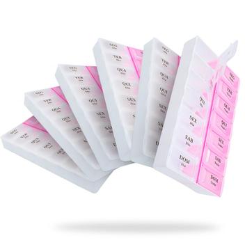 Porta Remedio Comprimidos Diario Caixa Organizadora Kit 6 - Hxt - Porta ...