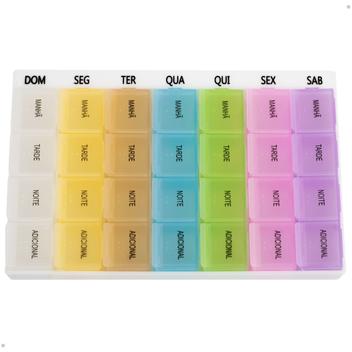 Porta Remedios Comprimidos Medicamentos Semanal Multicores - Porta ...