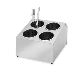 Porta Talher 4 Nichos Duplo Aço Inox Bar Padaria Restaurante - Trovy ...