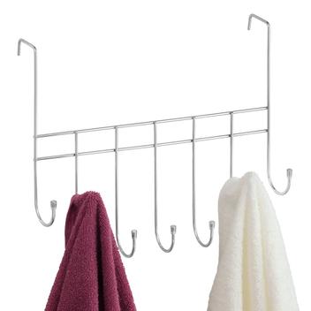 Porta Toalha 7 Ganchos Toalheiro Cromado Suporte de Porta Box Sem Furo ...