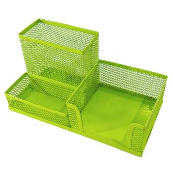 Porta Treco com Organizador De Mesa Escritório metal aramado com 3 ...