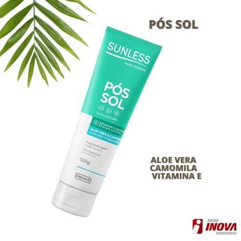Pós Sol sunless Loção Corporal Pós Sol com Aloe Vera Sunless 120g - Pós ...