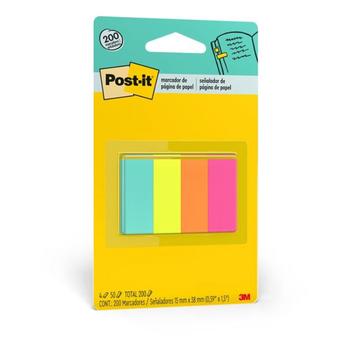 Post-it tape flags de papel 38x15 - 200 folhas - 3M - Bloco Adesivo ...