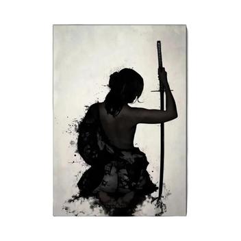 Pôster De Anime Samurai Retrô Em Tela Arte De Parede Vintage Decoração ...