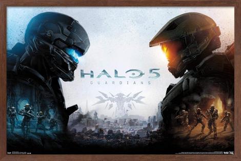 Pôster de Parede Enquadrado Halo 5 Key Art - Trends International ...