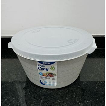 Pote Com Tampa Hermetica Redondo Cinza 2,8 Litros Cony - JW SHOP - Pote ...