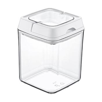 Pote De Acrílico Hermético Quadrado Com Tampa 1 Litro Branco - Weck ...