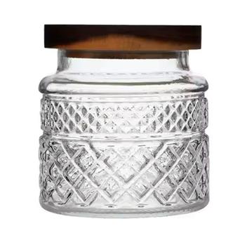 Pote De Vidro Hermético 1150ml Com Tampa De Madeira Elegante - Gosti ...