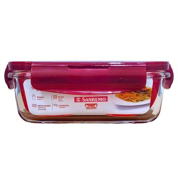 Pote de Vidro Hermético Marmita Tampa Plástico 800ml Freezer Direto ao Micro - Sanremo ...
