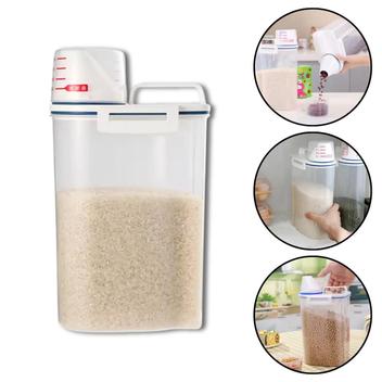 Pote Hermético Com Copo Medidor 2L Dispenser Ração Milho Feijão Arroz ...