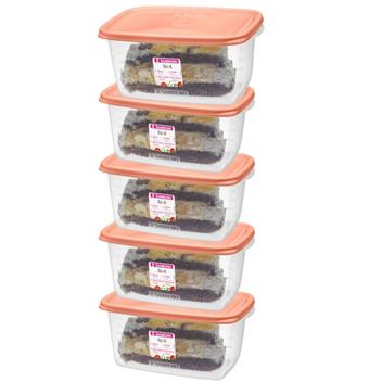 Pote Plástico Hermético 1400ml Kit 5 Vasilhas Fácil Sanremo - Pote ...