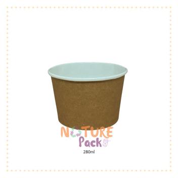 Pote Polipapel 280Ml Kraft 45Un - Ecs Sustentaveis - Pote Descartável ...