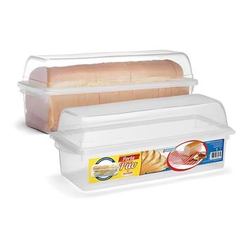 Pote Porta Pao de Forma de Plastico Transparente Armazena Conserva Paes Paezinhos 027 Nitron ...
