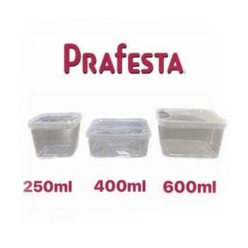 Pote Quadrado com Lacre 250/400/600ml - PRAFESTA - Freezer/Micro-ondas ...