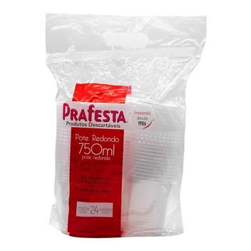Pote Red. 750 Ml com Tampa 24 Unds Freezer e Micro-ondas - PRAFESTA ...