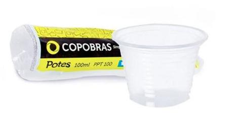 Pote Redondo PTT-100 PS S/Tampa Copobras - 100ml C/100uni (ondulado ...