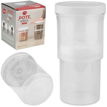 Pote Retrátil com Vedação Vácuo 550ml + Aumenta para 1050ml - Pote ...