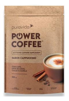 Power Coffee Puravida 180g Sabor Cappuccino - Cappuccino - Magazine Luiza